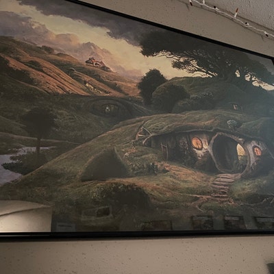 The Shire Oil Painting Print. Hobbitcore Decor. Hobbit Hole Landscape ...