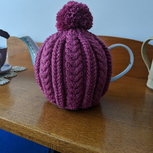 Large Cable Tea Cosy - Etsy