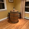 Standard Whiskey Barrel Pub Table, Counter Height Solid Wood Top ...