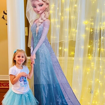 Snowflakes Tutu 4 Layer Elsa Birthday Outfit Blue Sparkle Tutu Snow ...