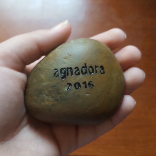 PERSONALIZED Engraved Polished Name Stones // Garden Stones // Healing ...