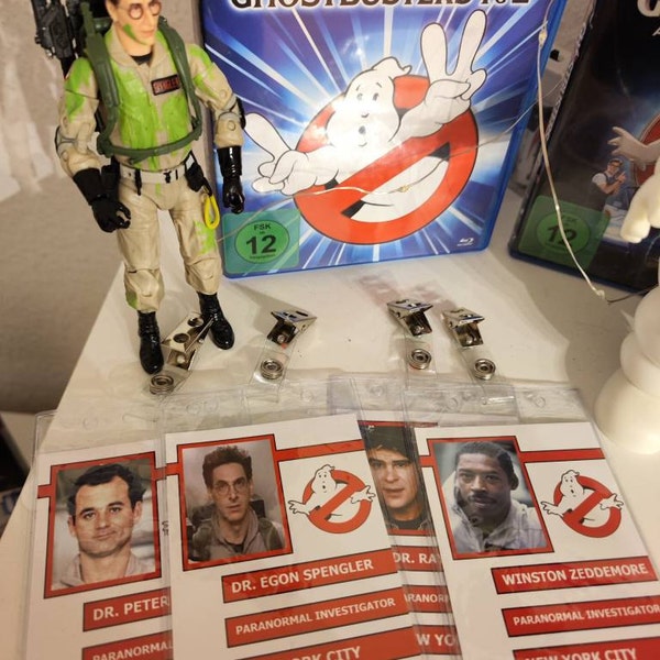 Ghostbusters - Clip-on ID Photo Pass Badge Set Prop Collection Cosplay ...