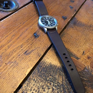 Custom Blue Watch Band Handmade Blue Leather Watch Strap | Etsy