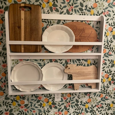 Plate Shelf, Plate Rack, Wall Shelf, Vintage Shelf, Handmade Plate ...