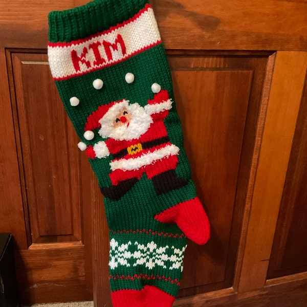 Hand Knitted Juggling Santa Stocking - Etsy