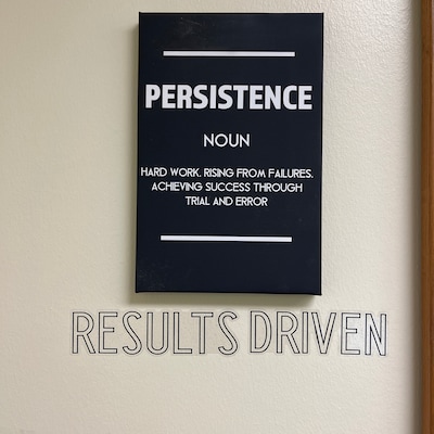 Persistence Definition Dictionary Black Motivational Canvas - Etsy