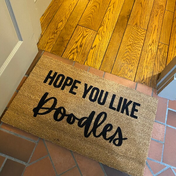 Hope You Like Doodles Doormat, Home Decor, Custom Doormat, Welcome Mat ...