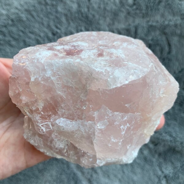 Jumbo Raw Rose Quartz Crystal - Etsy