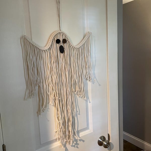 Macrame Halloween Ghost, Rope Ghost, Halloween Ghost, Ghost Decorations ...