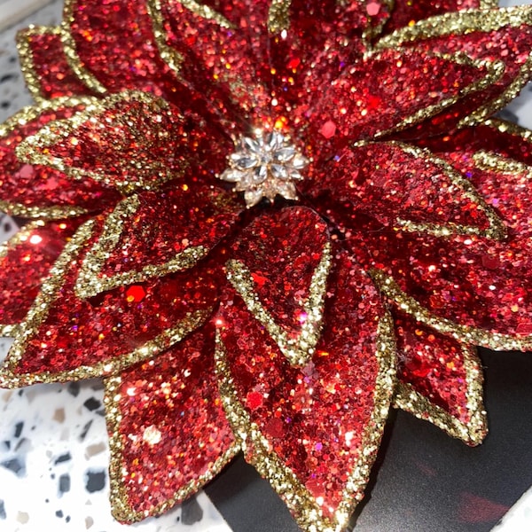 Magnetic Hold Feather Flower Pin,feather Flower Brooch 6-7” Large Black ...