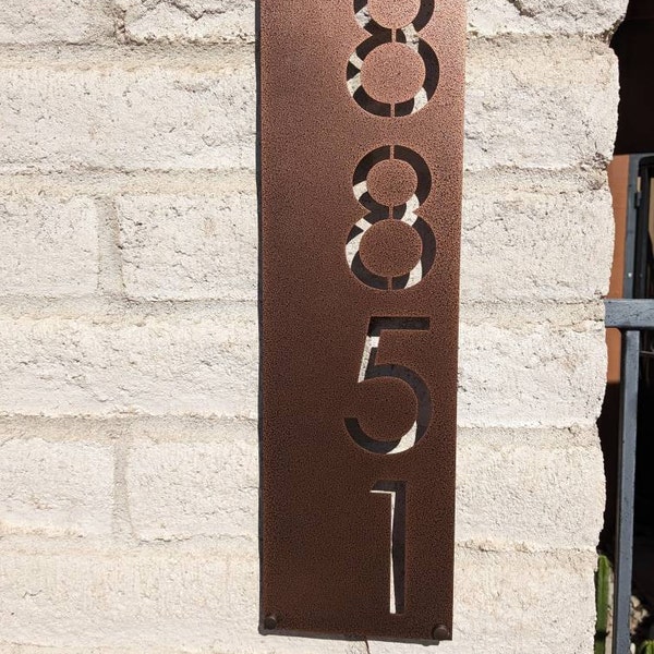 Modern Address Plaque Metal Address Sign Vertical Address Sign Modern ...