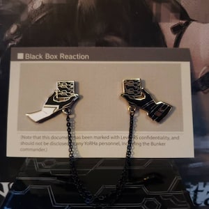Nier Automata Pin Set: 2B and 9S Black Box Reaction Linked Hard Enamel ...