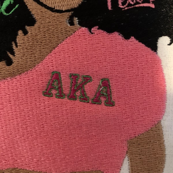 AKA Silver Soror Embroidery Applique Design File AKA 1908 Alpha Kappa ...