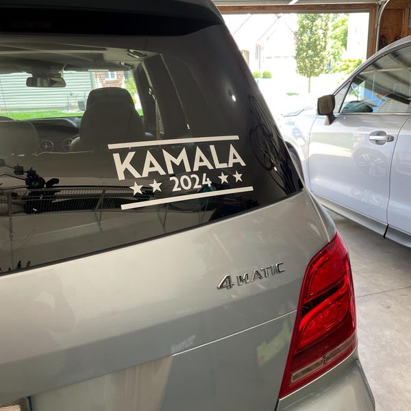 Kamala Harris 2024 Vinyl Window Decal / Sticker / Label - Harris Walz ...