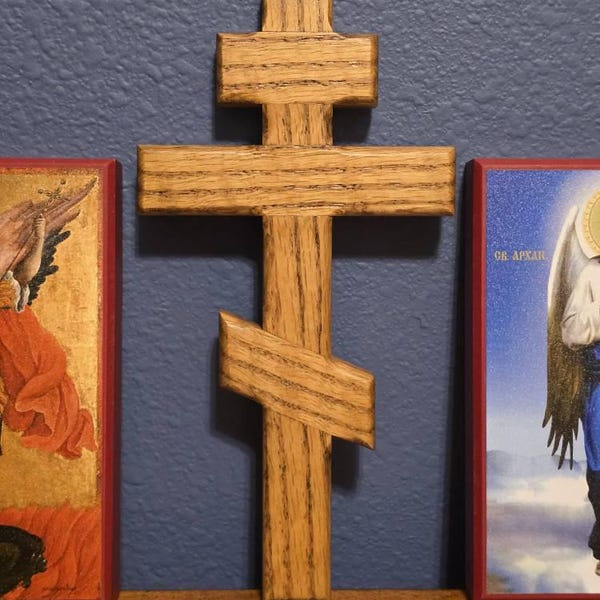 Orthodox 3-bar Wooden Cross - Etsy