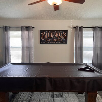 Personalized Billiards Sign Modern Farmhouse Wall Decor Last Name Pool ...