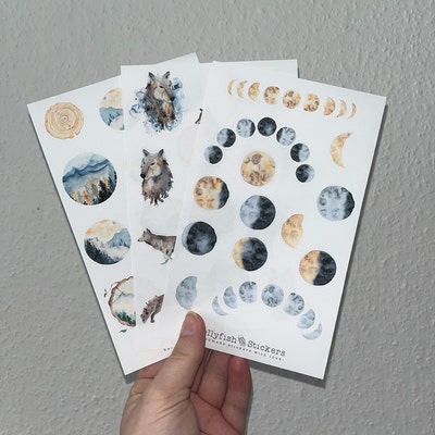 Animals Silhouettes Forest Sticker Set Stickers Animals Journal ...