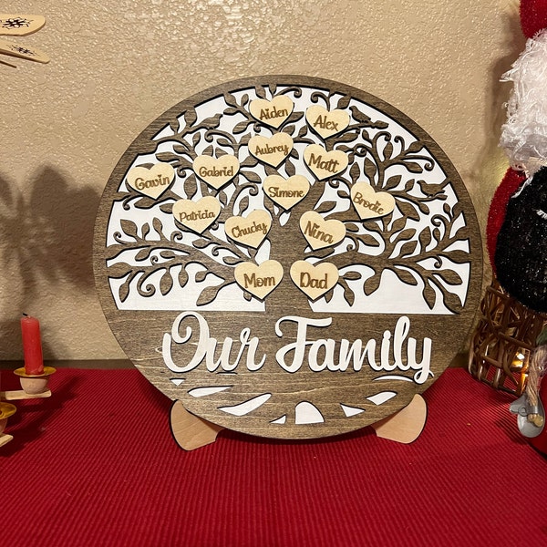 Family Tree Laser Cut Svg Files, Vector Files for Wood Laser Cutting - Etsy