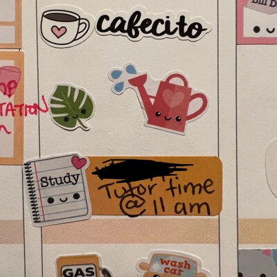 Happy Meeting Reminder Tracker Cute Kawaii Planner Stickers - Etsy