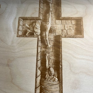 Digital Design File Cross Well Glowforge Laser Ready Engrave SVG 10 X 6 ...