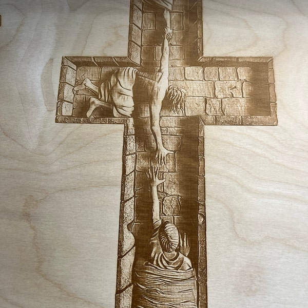 Digital Design File - Cross Well - Glowforge - Laser Ready - Engrave ...