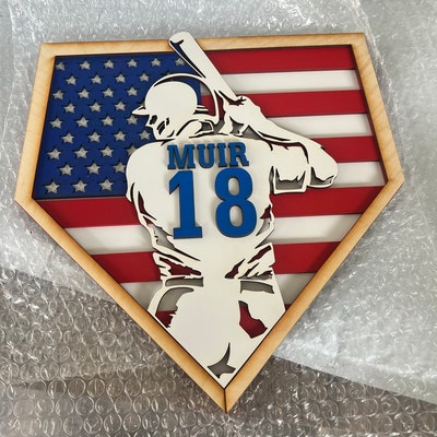 3D Softball Plaque, Softball Batter Personalized Name Sign, Custom Name ...