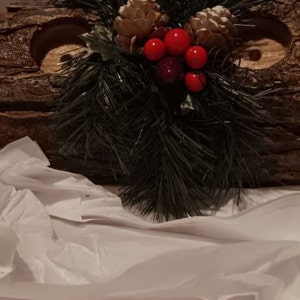 Rustic Christmas Centerpiece, Yule Log Candle Riser - Etsy