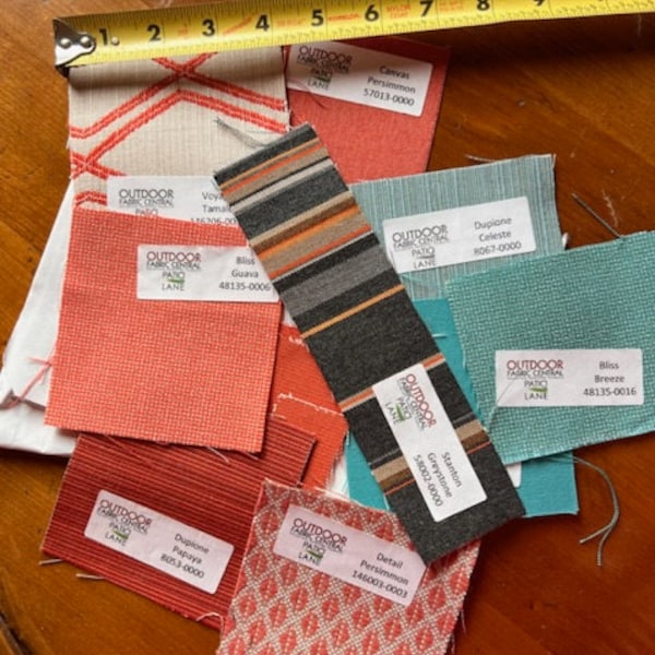 Sunbrella Fabric Samples - Sunbrella Upholstery Collections - 10 Fabric ...