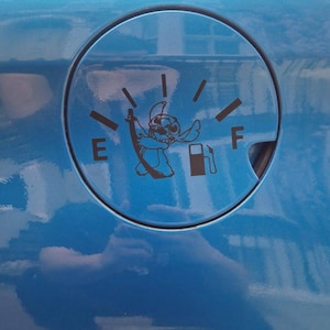 Funny Car Sticker Stitch Pulling Back Gas Fuel Cap Car Sticker Colour ...