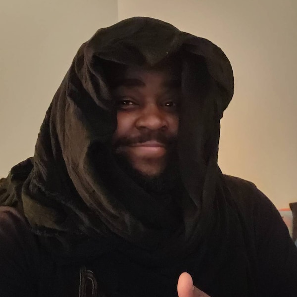 Distressed Black Wrap Cloak, Lightweight Cotton Shawl, Post Apocalyptic ...