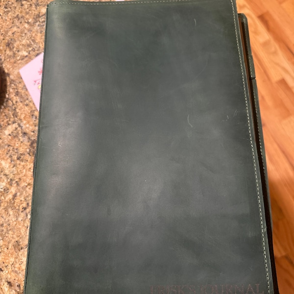 Leather Travel Notebook Cover, Monogrammed Notebook Cover, Notebook ...