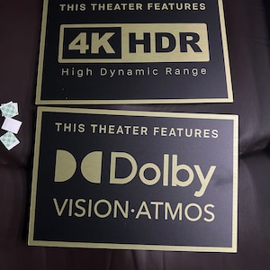 Dolby Vision Atmos Home Movie Theater Sign - Etsy