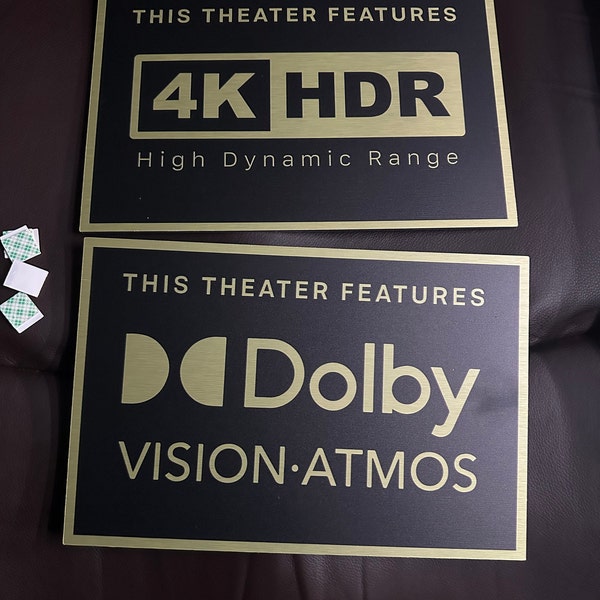 Dolby Vision Atmos Home Movie Theater Sign - Etsy