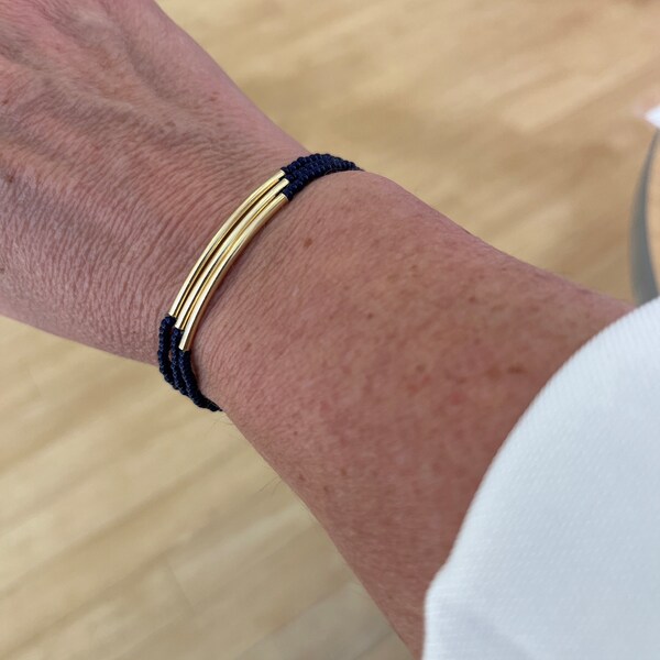 Set of 3 Deep Navy Blue Bracelet, Seed Bead Bracelet,stacking Bracelet ...