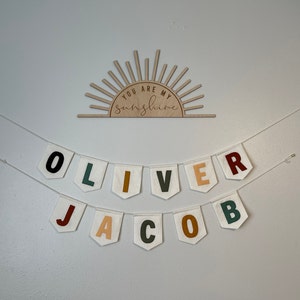 Felt Banner With Custom Lettering Personalized Flags for - Etsy