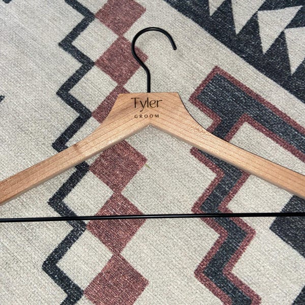 Wedding Title Hanger, Wedding Hangers, Bridesmaid Hanger, Personalized ...