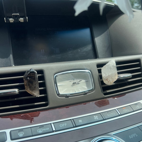 Crystal Car Vent Clips | Raw Quartz Crystal Car Accessories | Travel ...