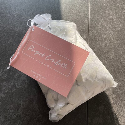 Biodegradable Wedding Confetti White & Cream Confetti Circles, Bulk ...