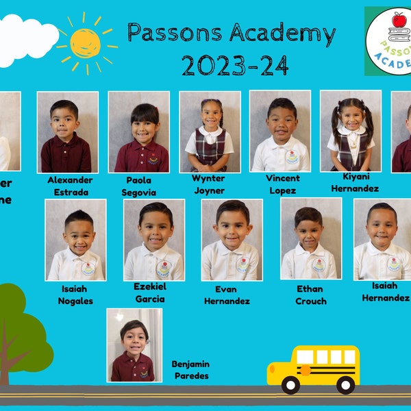 16 Student Class Photo Collage Template: School Volume Photography ...