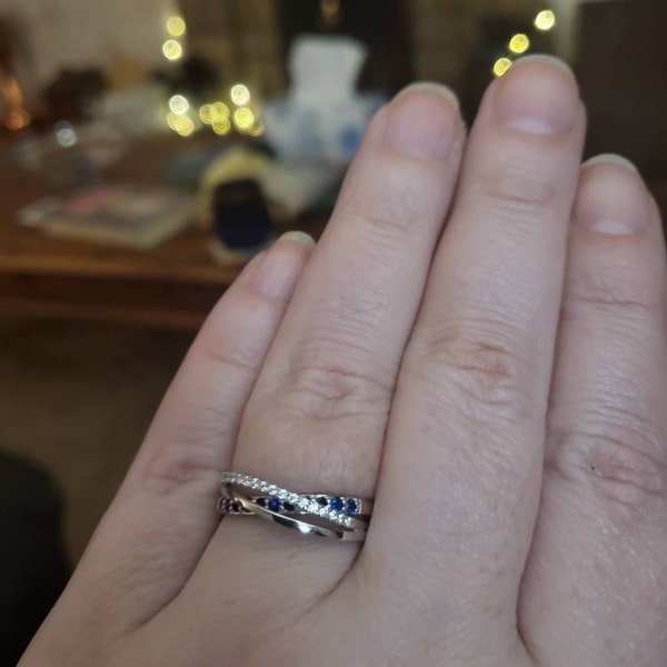 Three Stone Enhancer Wedding Ring Band, Round Moissanite Enhancer Guard ...