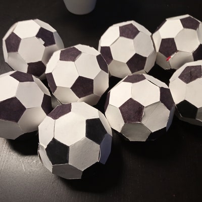 Paper Ball Template SVG Soccer Ball Paper Toy 3d Cricut Template for ...