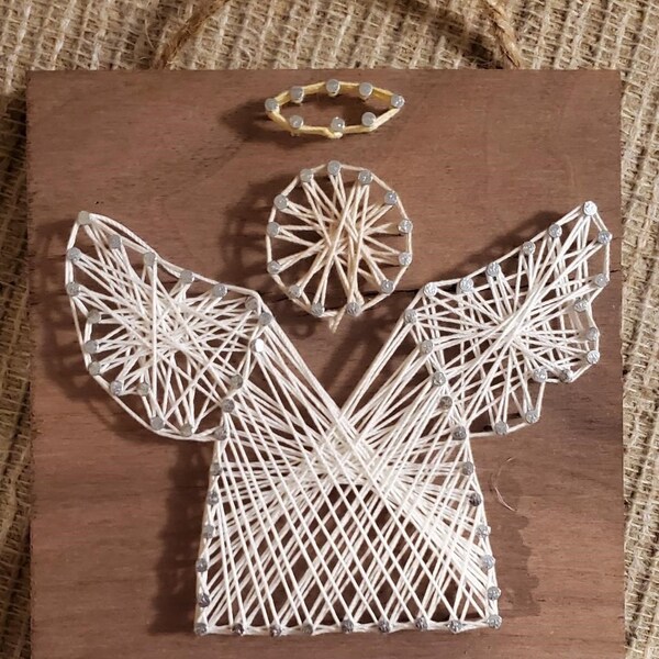 5" X 5" Christmas Angel String Art Kit | DIY Adult Holiday Craft ...