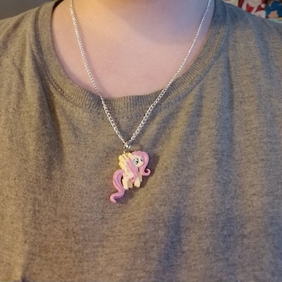MLP My Little Pony Necklace Charm Fluttershy Rainbow Dash Pinkie Pie ...