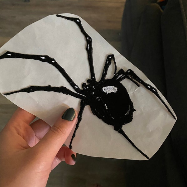 Spider Patch, Back Patch , Large Iron on Patch, Goth Patch, Motorcycle ...