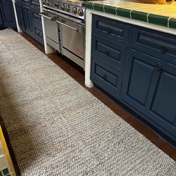 Handwoven Wool Rug Runner, Black White Wool Runner Rug, Entryway ...