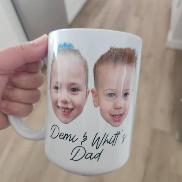Two Baby Face Mug, Personalized Photo Gift, Custom Baby Face Mug ...