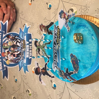 Beyblade Cake Topper Digital Printable Full A4 Size Paper-with Outlined ...