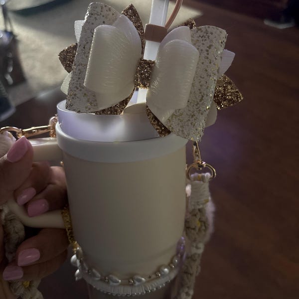 Stanley Tumbler Bow Straw Topper Pink Blue Black White Stanley Cup Bow ...