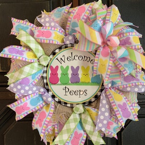 Welcome Peeps Wreath Sign Wreath Attachment Wreath Supplies | Etsy