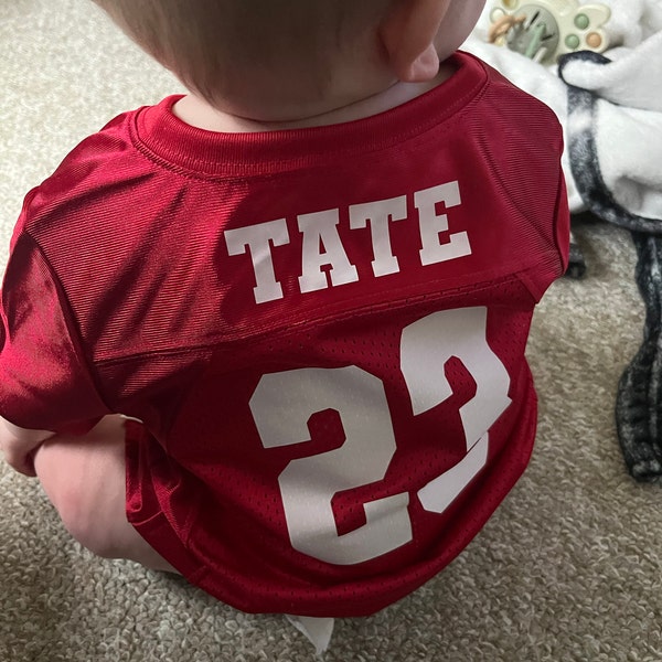 Custom Football Baby Jersey First Birthday Outfit Infant Toddler ...